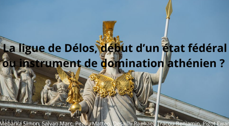 La ligue de Délos, début d’état fédéral ou instrument de domination ...